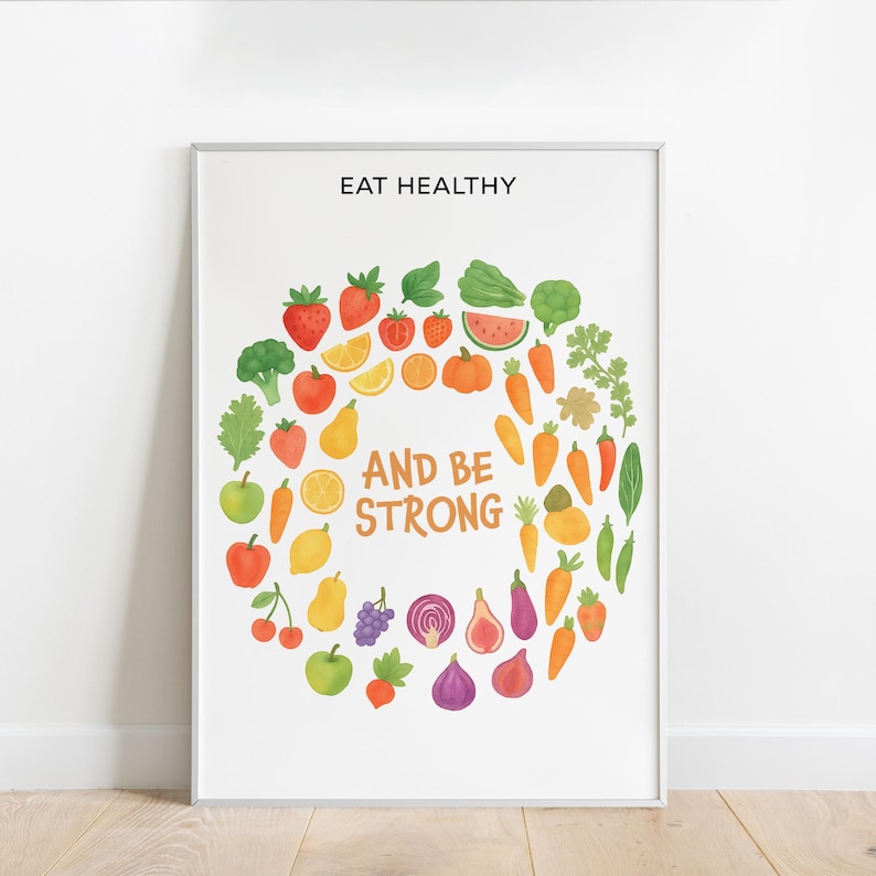 Healthy Eating Posters: Montessori Food Plate & Vegetable Prints ...