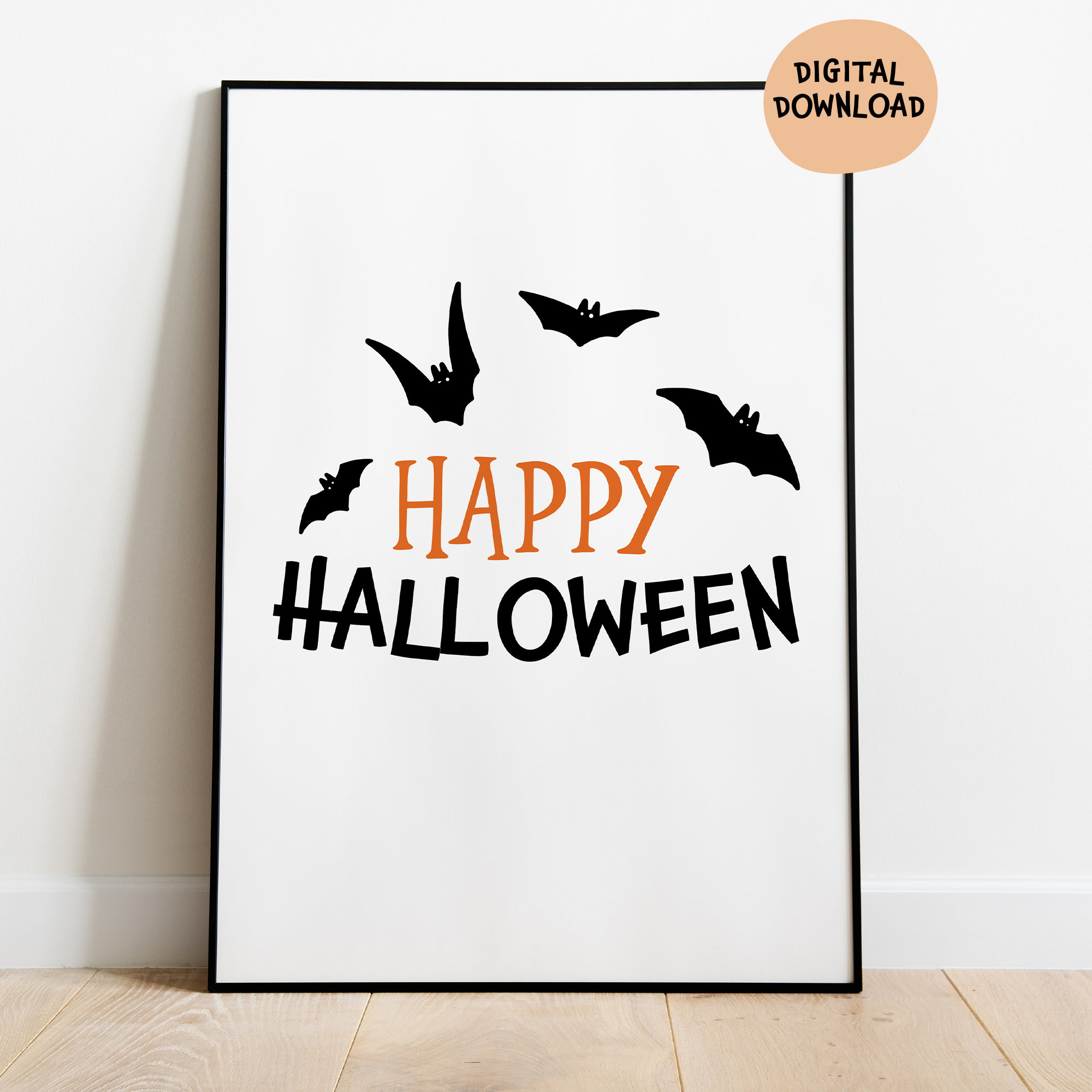 Set of 2 Yoga Halloween Posters, Spooky and Ghosts, Digital Art ...