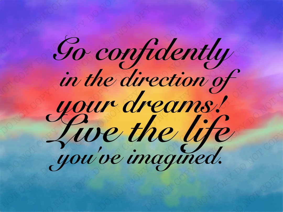 Go Confidently Print, Inspirational Quote, Thoughtful Gift, Decoration ...