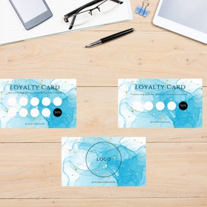 Loyalty Business Card, Small Business Discount Cards, Editable Gold ...