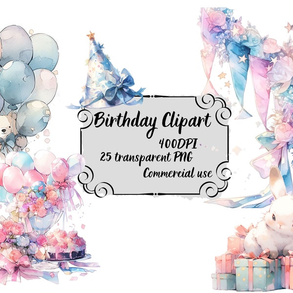 Watercolor Birthday - Etsy