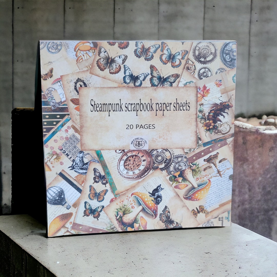 Steampunk Scrapbook Papersheets - Etsy