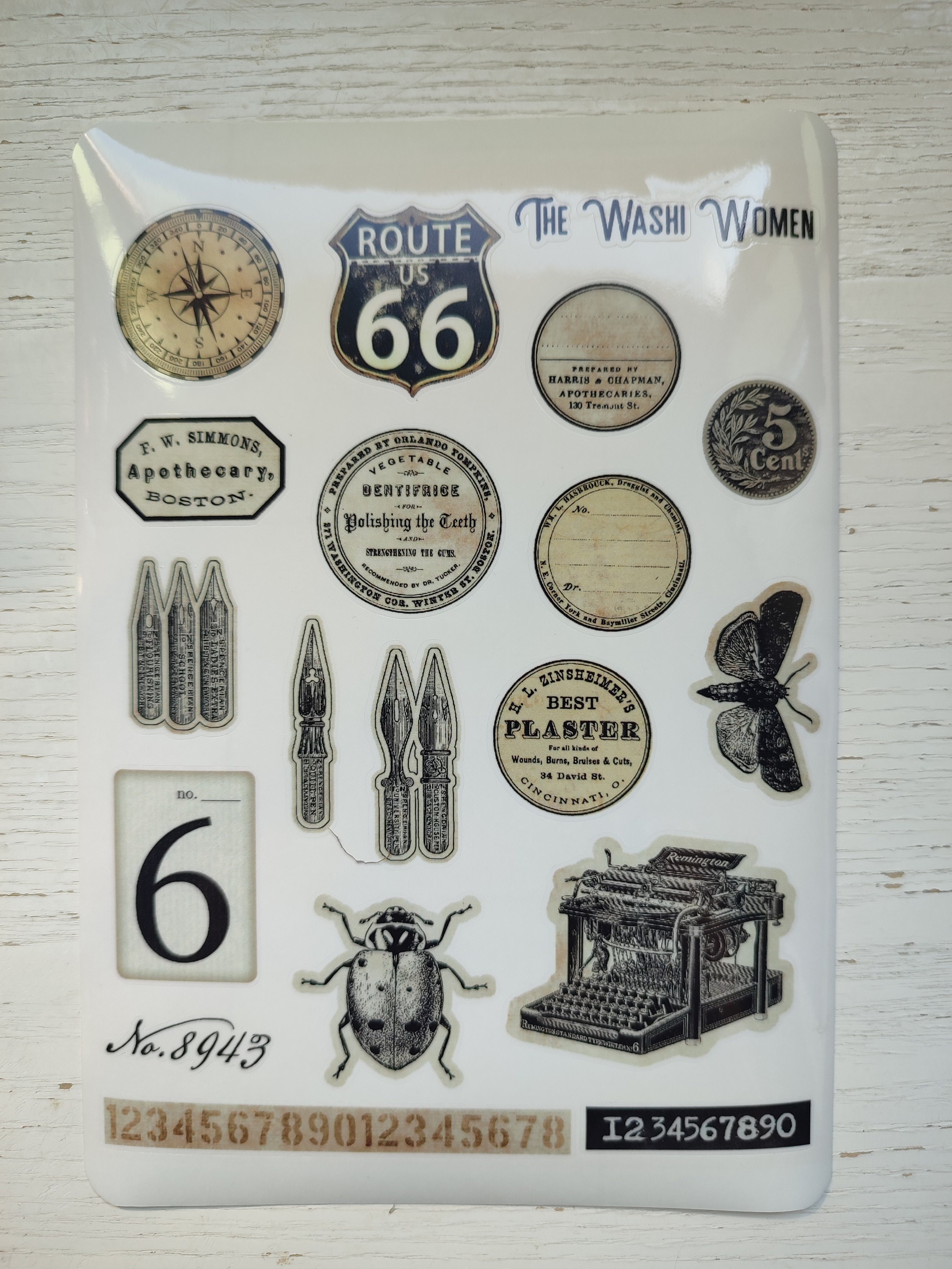 Vintage Grunge Transparent Sticker Sheet. One Sheet of - Etsy