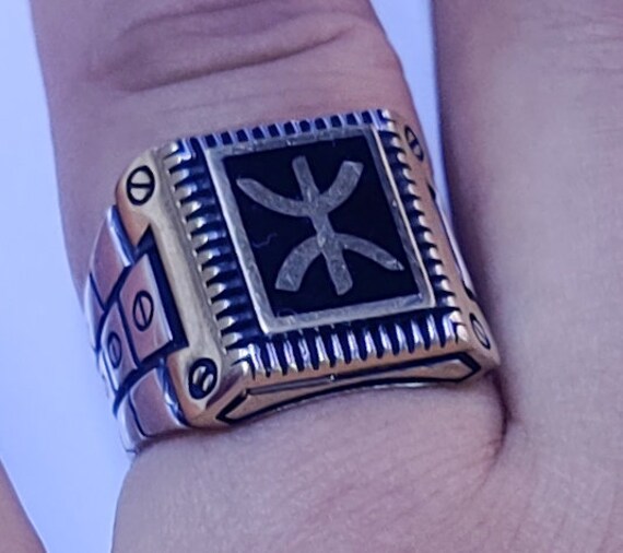 Ancien Bague Argent Berbère Amazigh marocain lettre t… - Gem