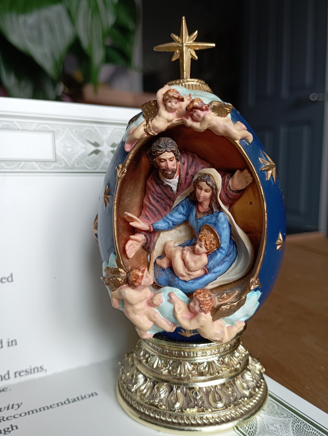 Franklin Mint the Nativity Fabrage Egg From the House of - Etsy UK