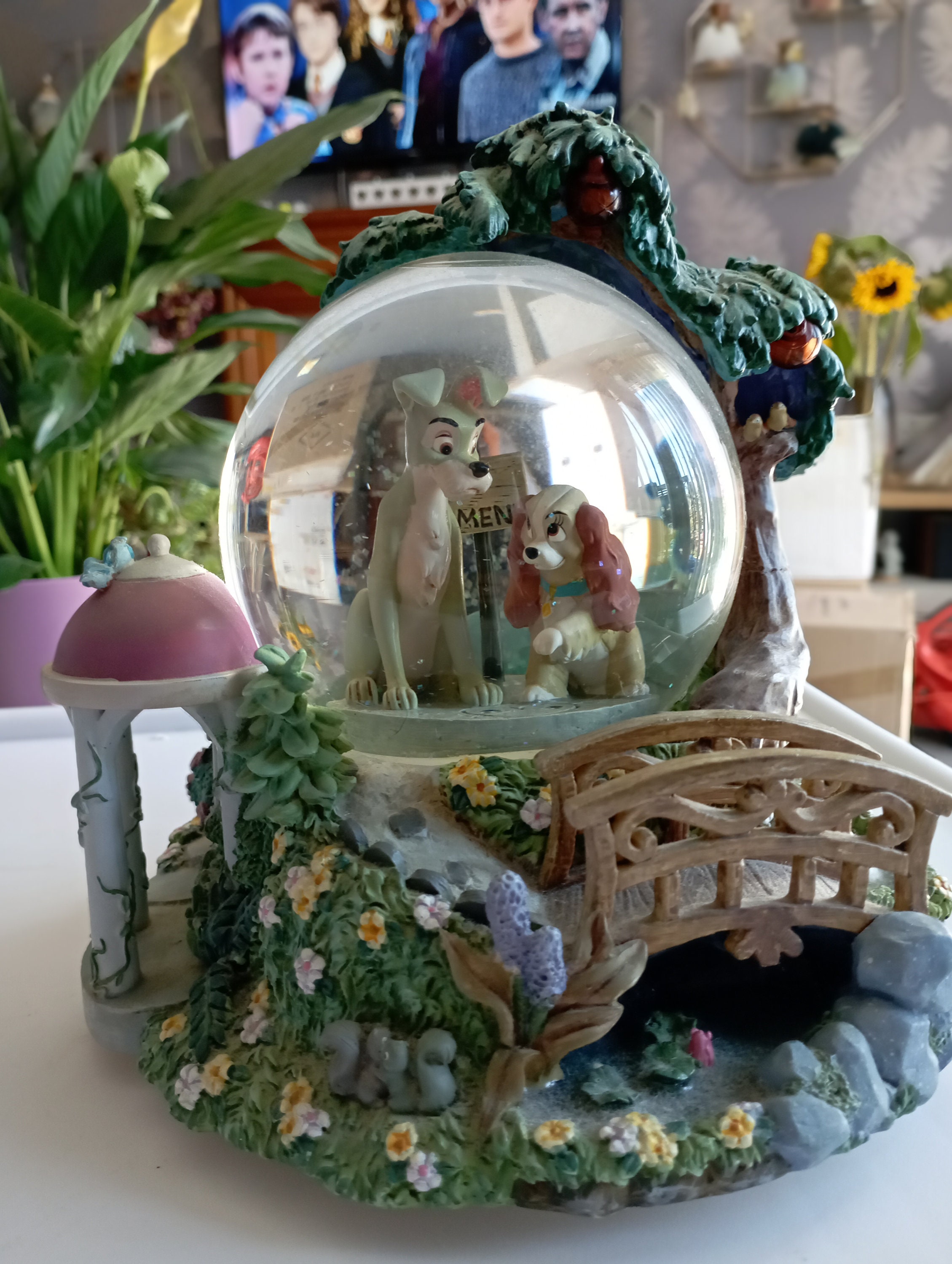 Lady and the Tramp Disney Snow Globe - Etsy