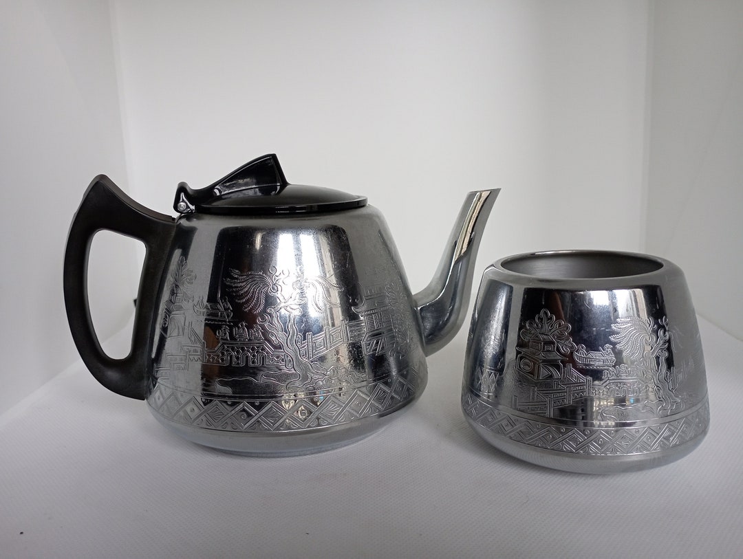 Vintage Swan Brand Willow Ware Teapot & Sugar Bowl 1970s - Etsy