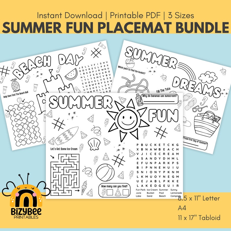 Summer Placemats - Etsy