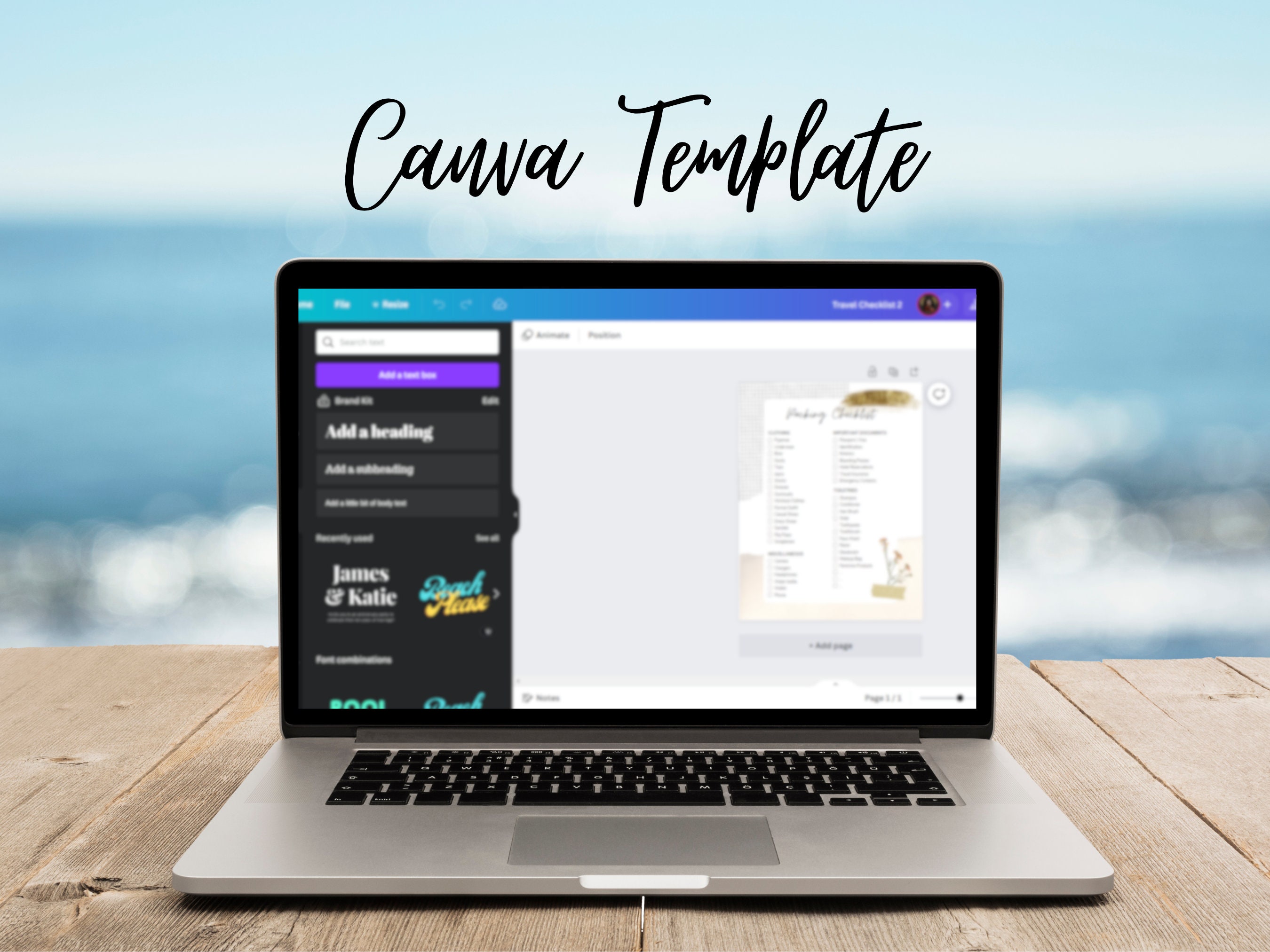 EDITABLE & PRINTABLE Travel Packing List, Vacation Packing List ...