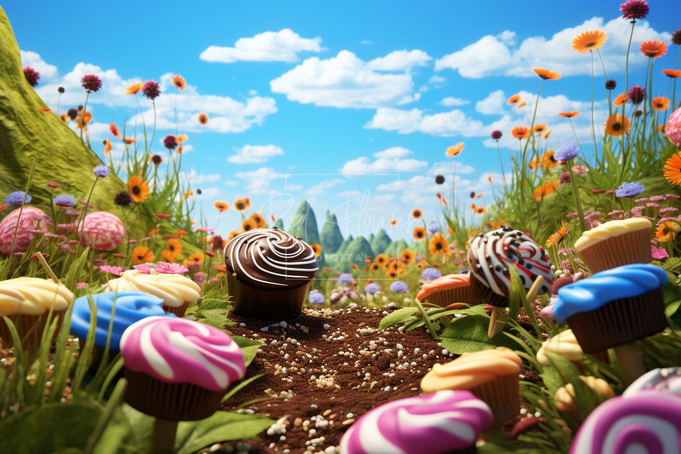 Candy Digital Backdrop Bundle, Chocolate Backdrop, Kids Digital ...