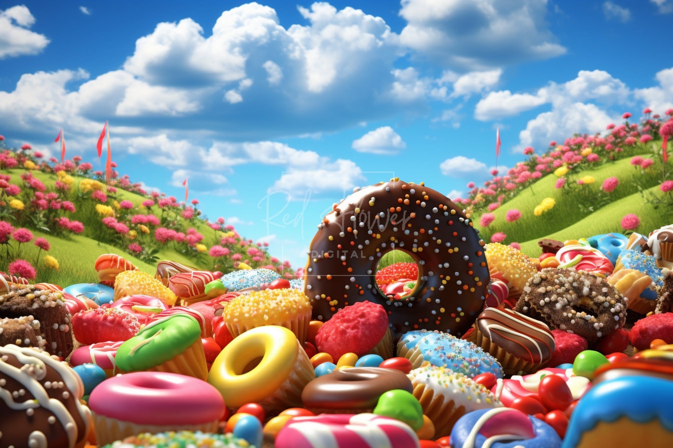 Candy Digital Backdrop Bundle, Chocolate Backdrop, Kids Digital ...
