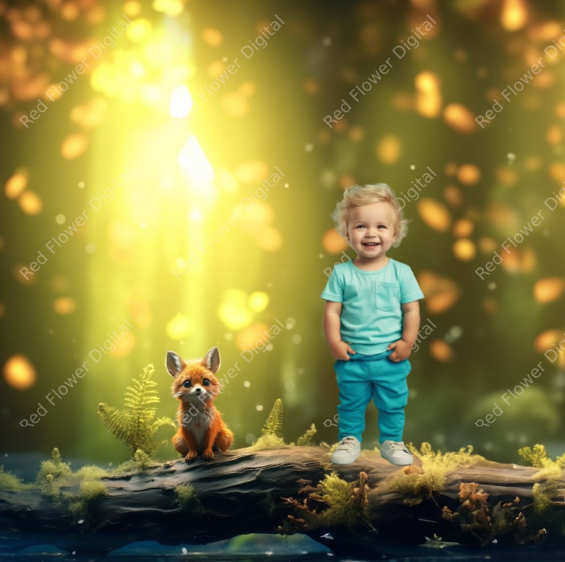 Magical Forest Digital Backdrop Bundle Fairytale Digital - Etsy