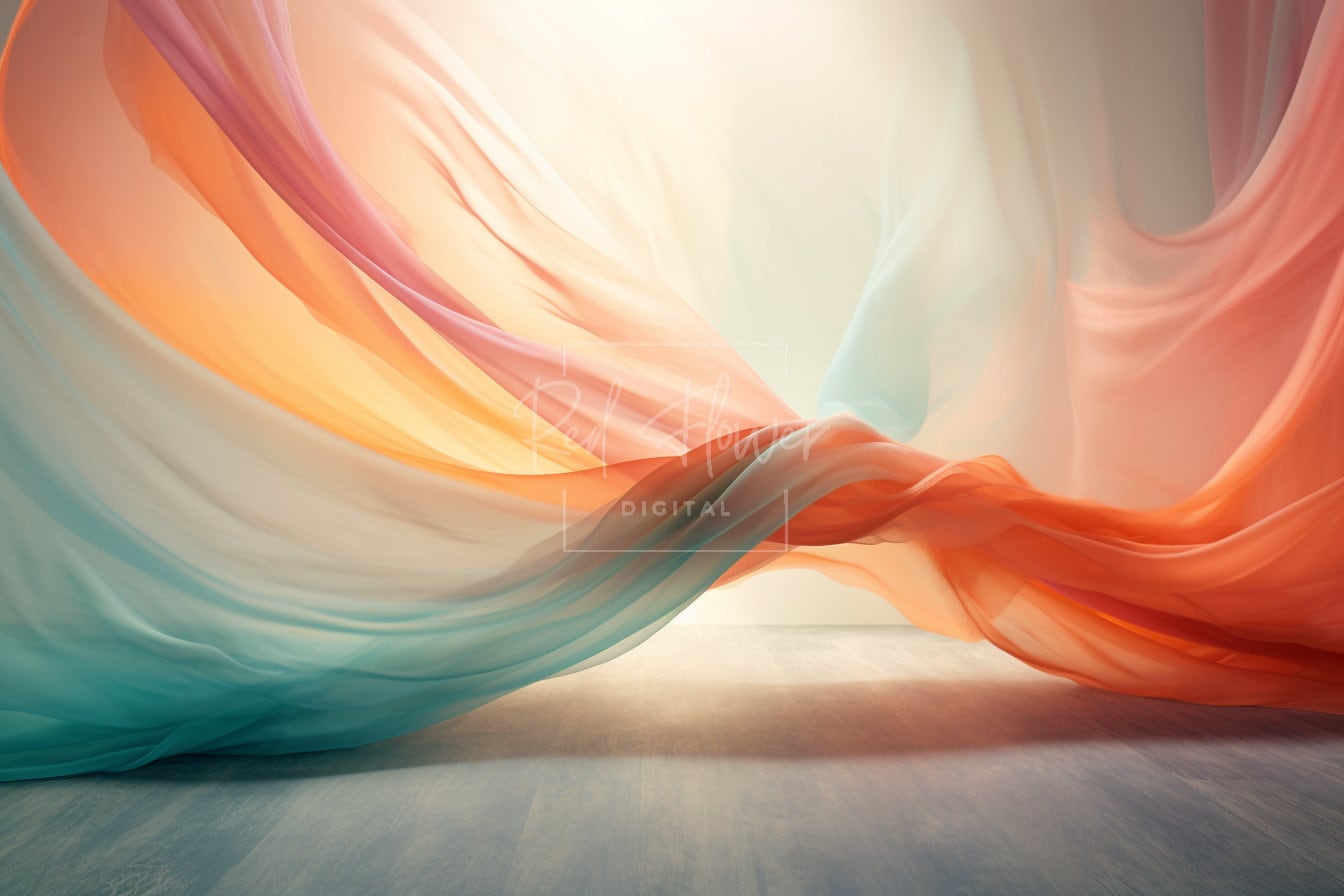 Flowing Fabric Digital Backdrop Bundle Flying Silk - Etsy