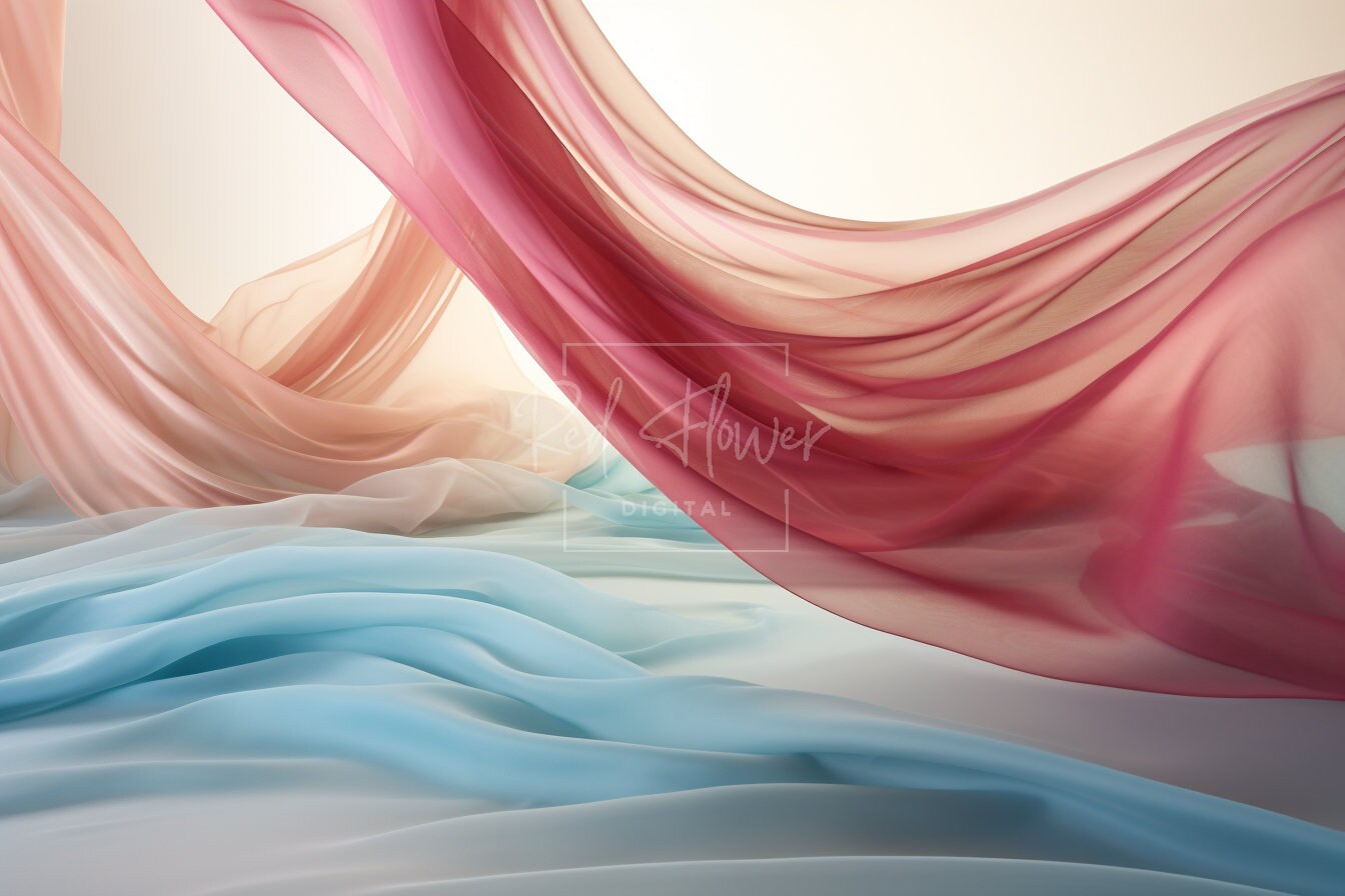 Flowing Fabric Digital Backdrop Bundle Flying Silk - Etsy