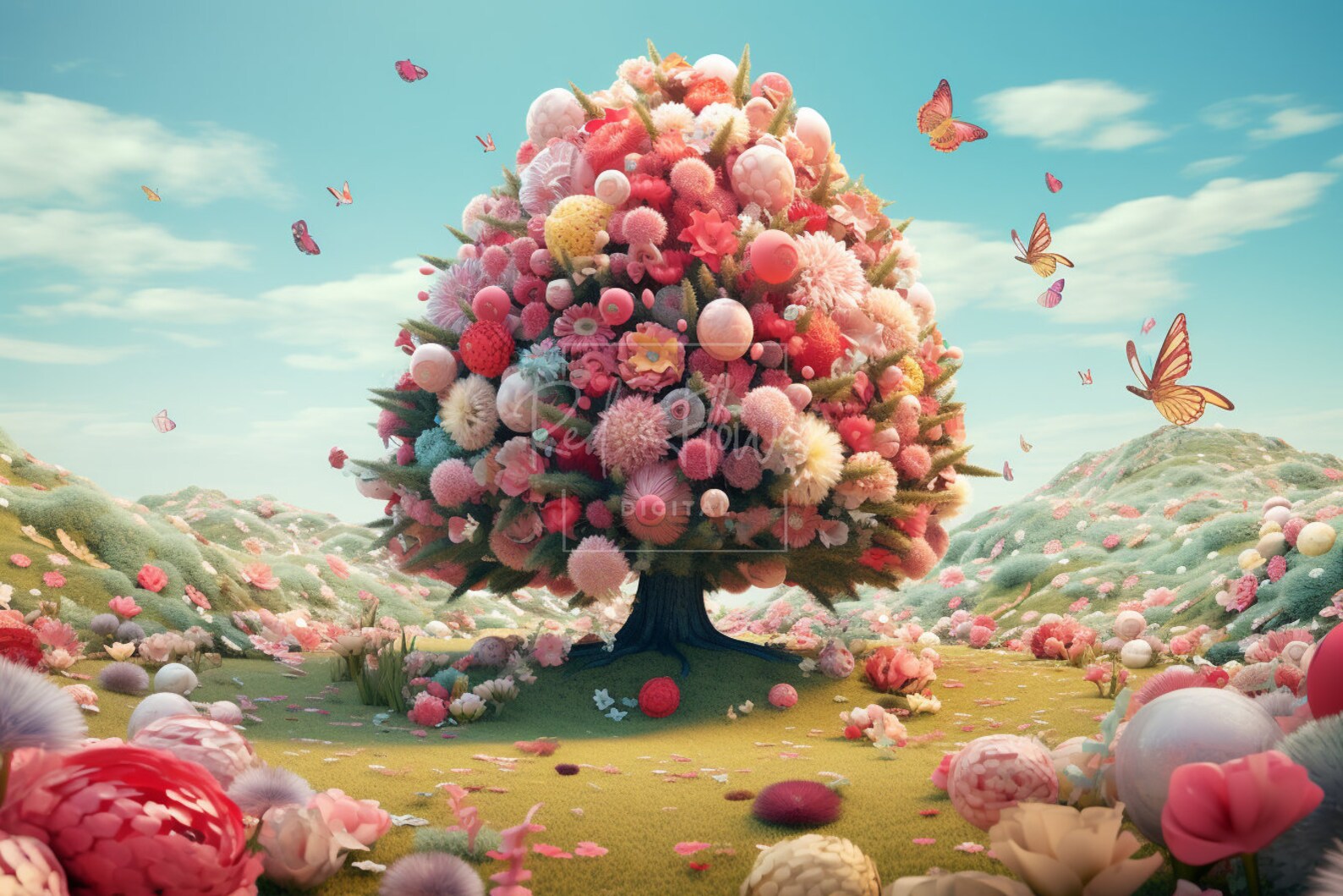 Magical Forest Digital Backdrop Bundle Candy Tree Backdrops - Etsy