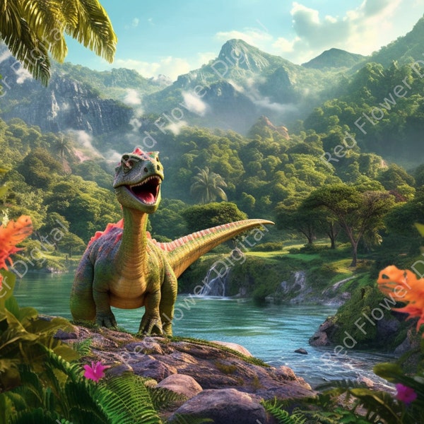 Dinosaur Backdrop - Etsy