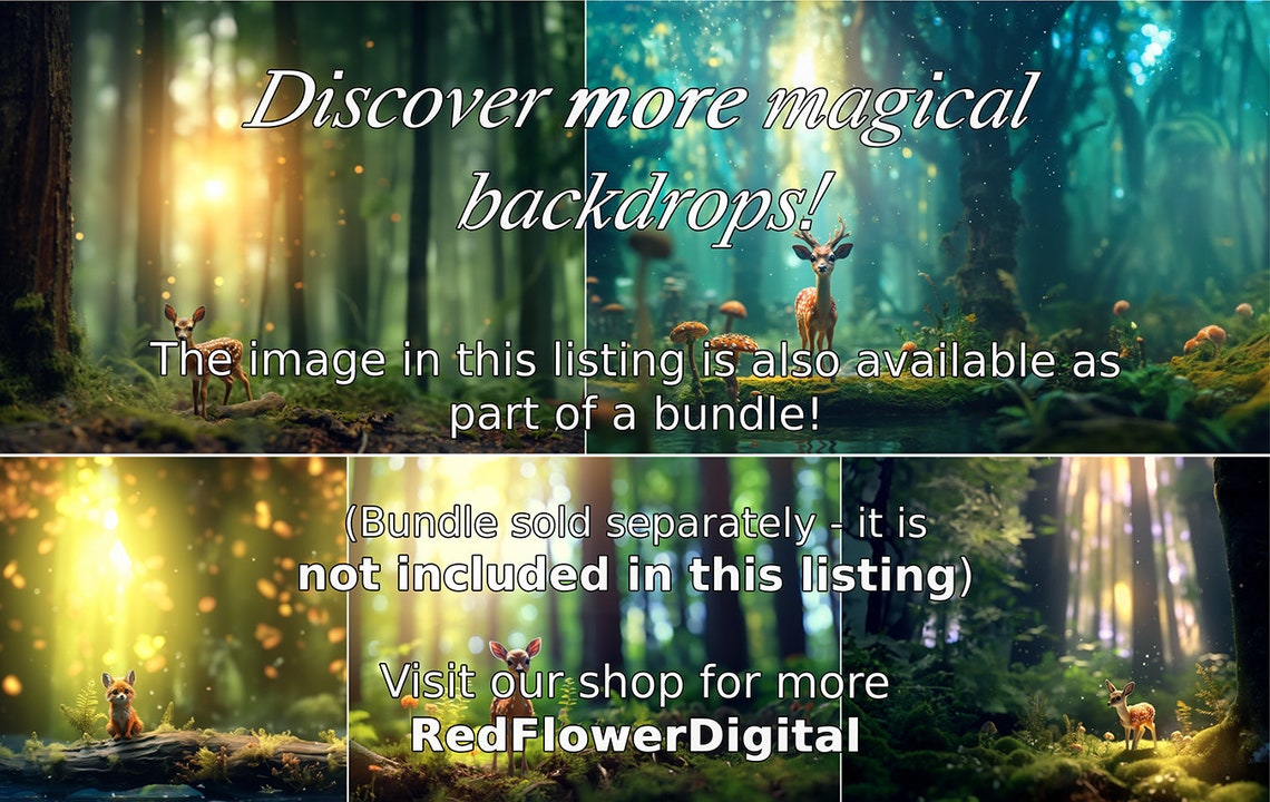 Magical Forest Digital Backdrop Fairytale Digital - Etsy