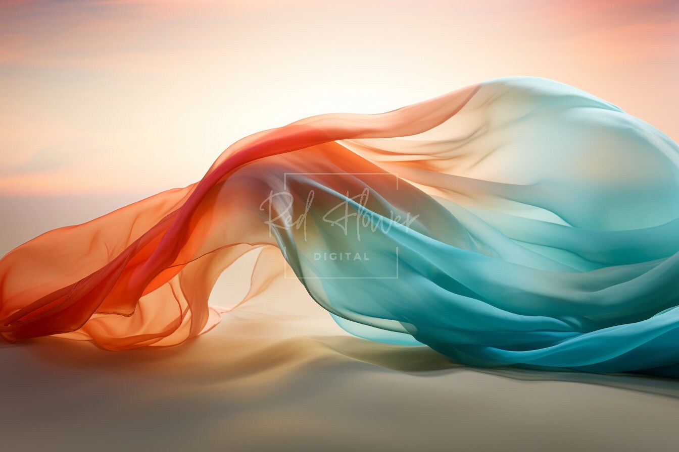 Flowing Fabric Digital Backdrop Bundle Flying Silk - Etsy