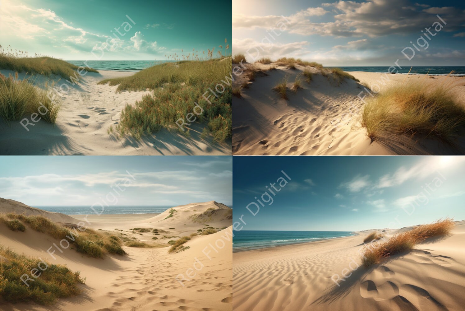 Beach Digital Backdrop Bundle, Sand Dunes Background, Wedding Photoshop ...