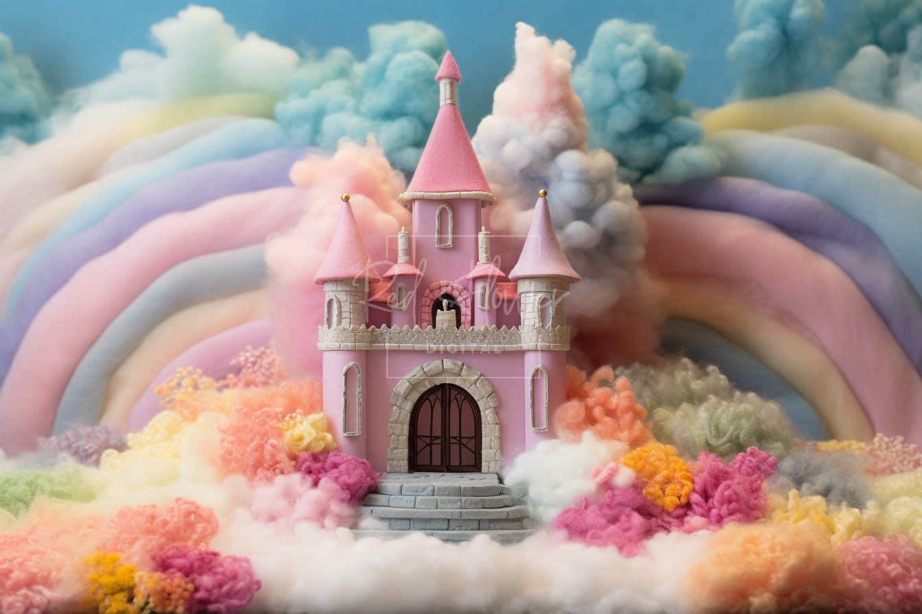 Princess Castle Digital Backdrop Bundle, Newborn Backdrops, Felted ...