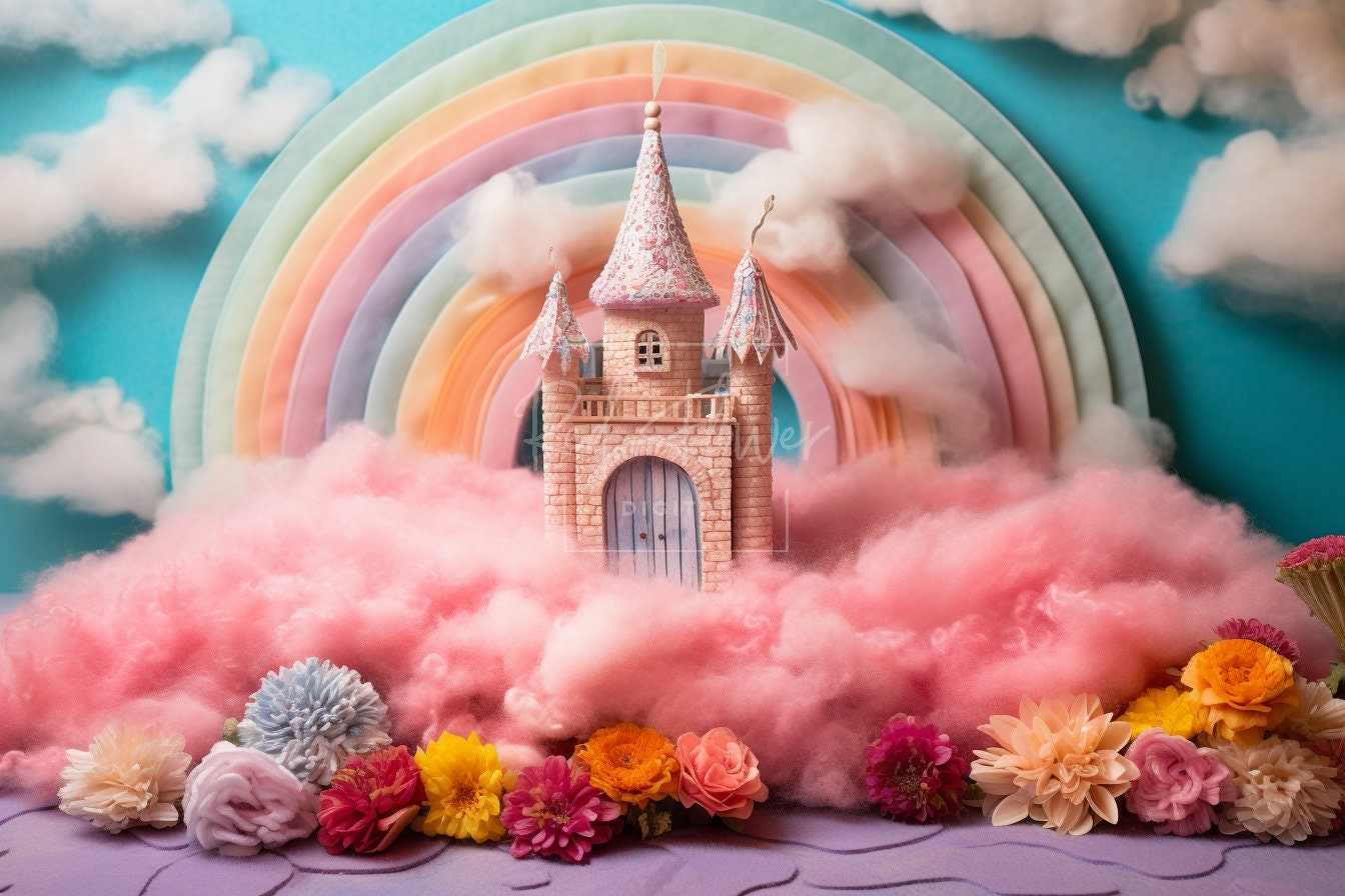 Princess Castle Digital Backdrop Bundle, Newborn Backdrops, Felted ...