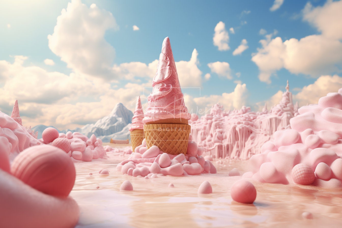 Ice Cream Digital Backdrop Bundle Candy Backdrops Kids - Etsy