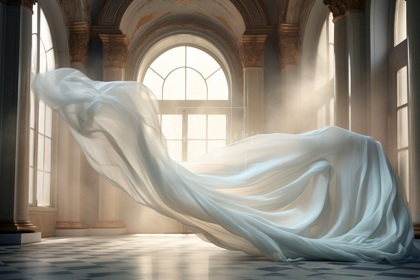 Flowing Fabric Digital Backdrop Bundle, Flying Silk Background ...