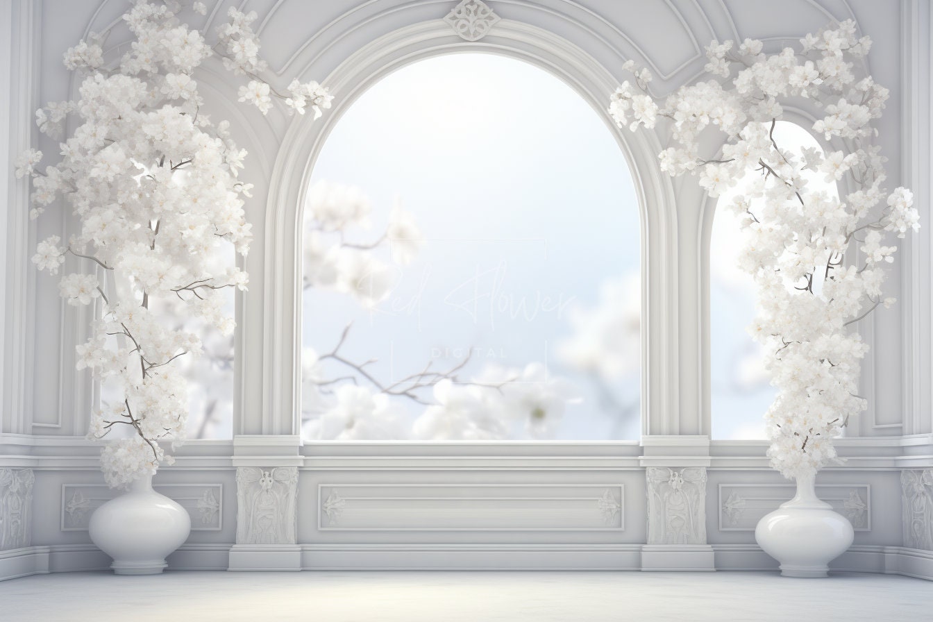 White Room Digital Backdrop Bundle, Elegant Room Background, Maternity ...