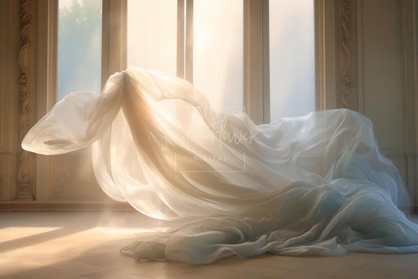 Flowing Fabric Digital Backdrop Bundle, Flying Silk Background ...