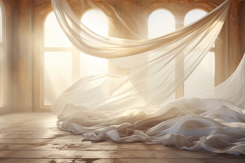 Flowing Fabric Digital Backdrop Bundle, Flying Silk Background ...