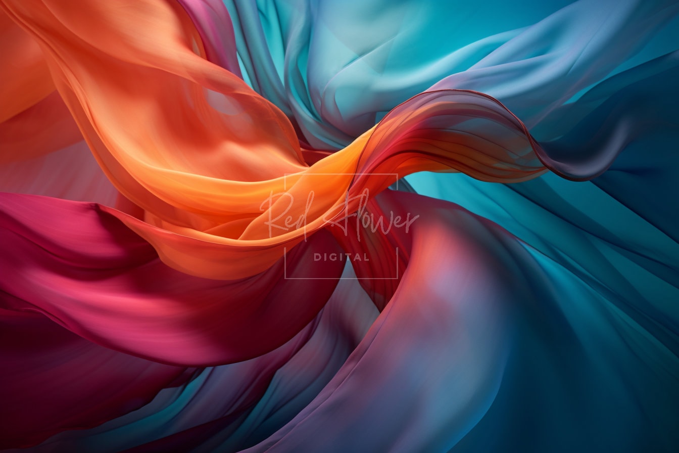 Flowing Fabric Digital Backdrop Bundle Flying Silk - Etsy