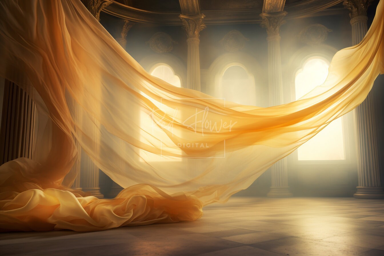 Flowing Fabric Digital Backdrop Bundle, Flying Silk Background ...