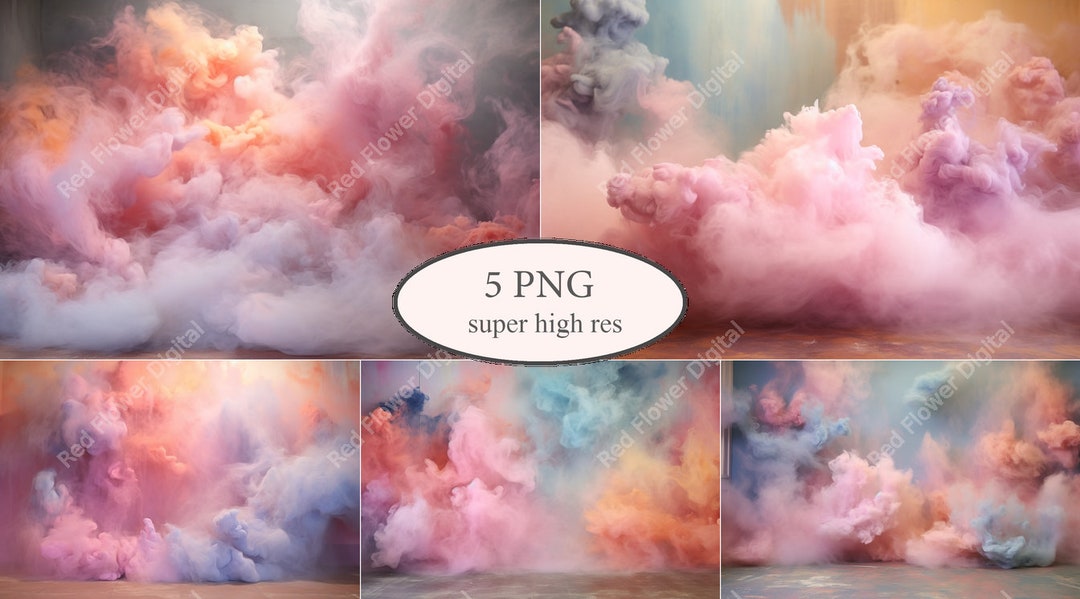 Pastel Smoke Digital Backdrop Bundle, Maternity Wedding Portrait ...