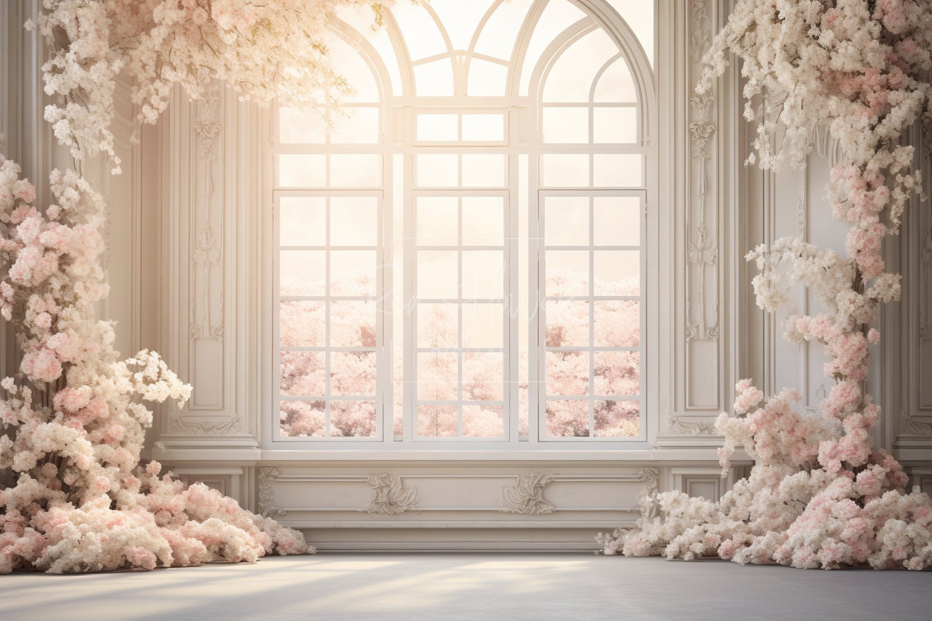 Luxury Window Digital Backdrop Bundle, Elegant White Room Backdrops ...
