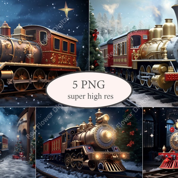 The Polar Express Photoshop Background - Etsy