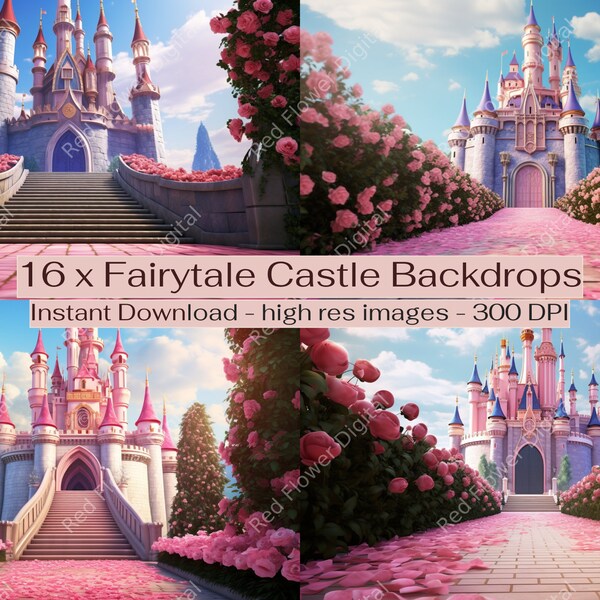 Princess Castle Digital Backdrop - Etsy