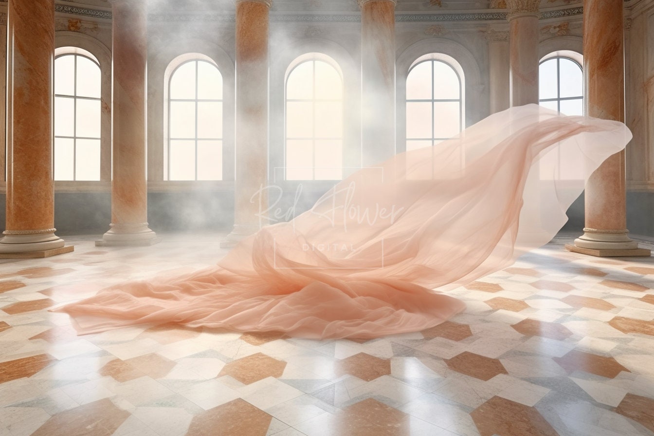 Flowing Silk Digital Backdrop Bundle, Flying Fabric Background ...
