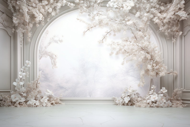 White Room Digital Backdrop Bundle, Elegant Room Background, Maternity ...