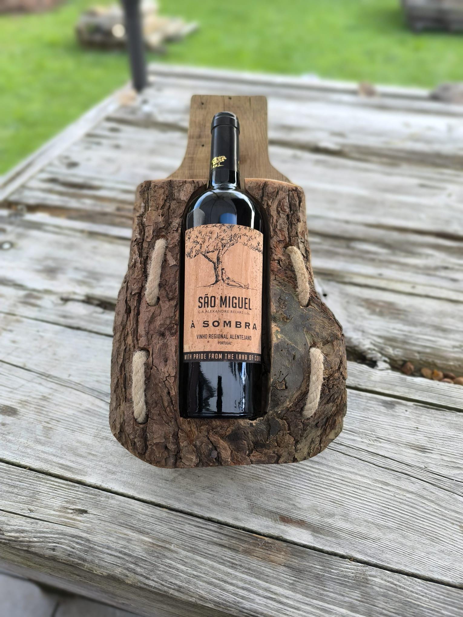 Handcrafted Wooden Wine Holder With Built-in Opener - Rustic Gift ...