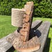 Handcrafted Wooden Tree Bark Wine Holder With Built-in Opener - Rustic ...