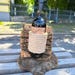 Handcrafted Wooden Tree Bark Wine Holder With Built-in Opener - Rustic ...