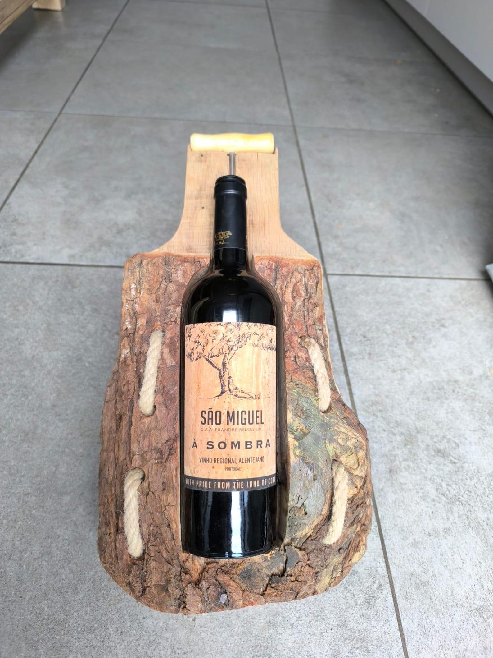 Handcrafted Wooden Wine Holder With Built-in Opener - Rustic Gift ...