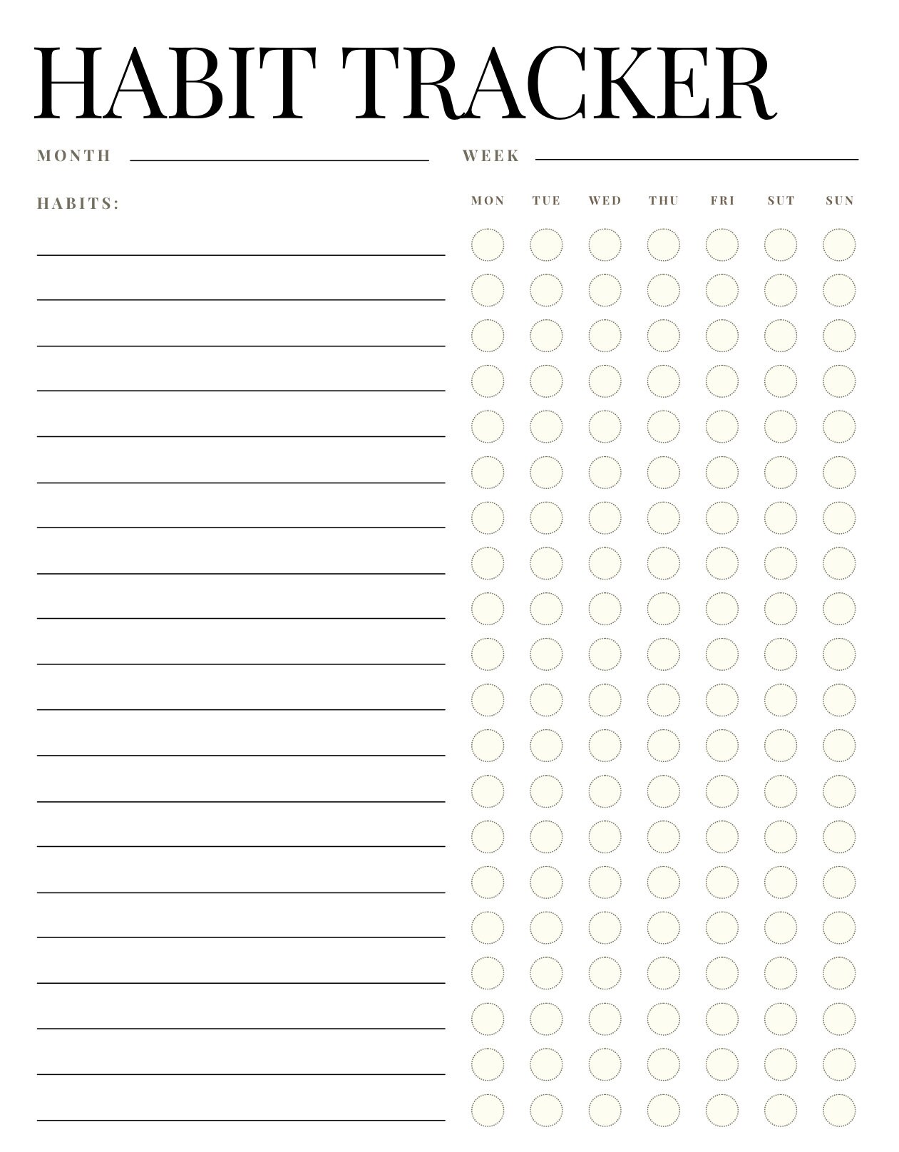 Weekly Habit Tracker Pdf, Routine Tracker,weekly Day Habit Challenge ...
