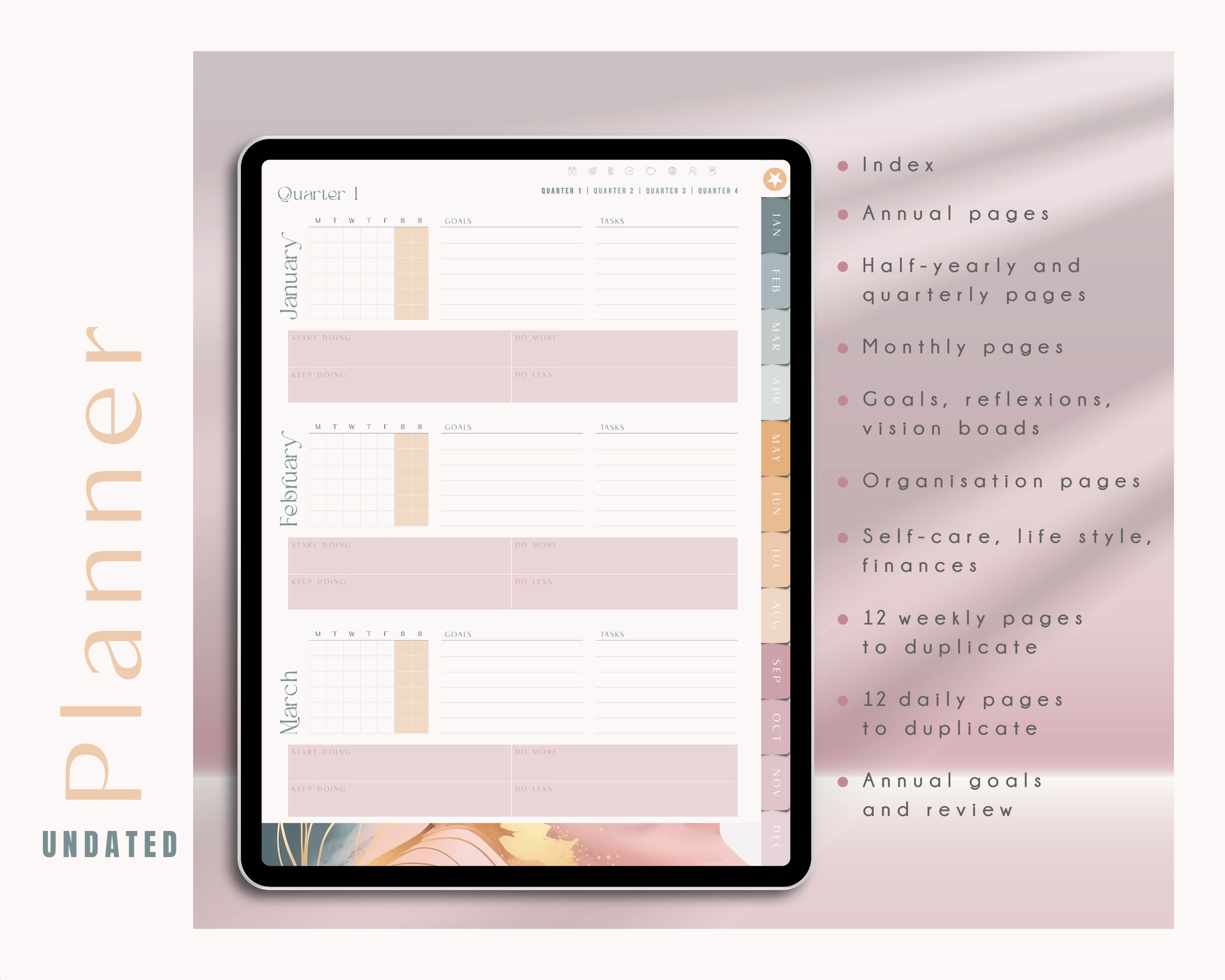 Digital Planner for iPad Goodnotes Planner Totally Hyperlinked for Easy ...