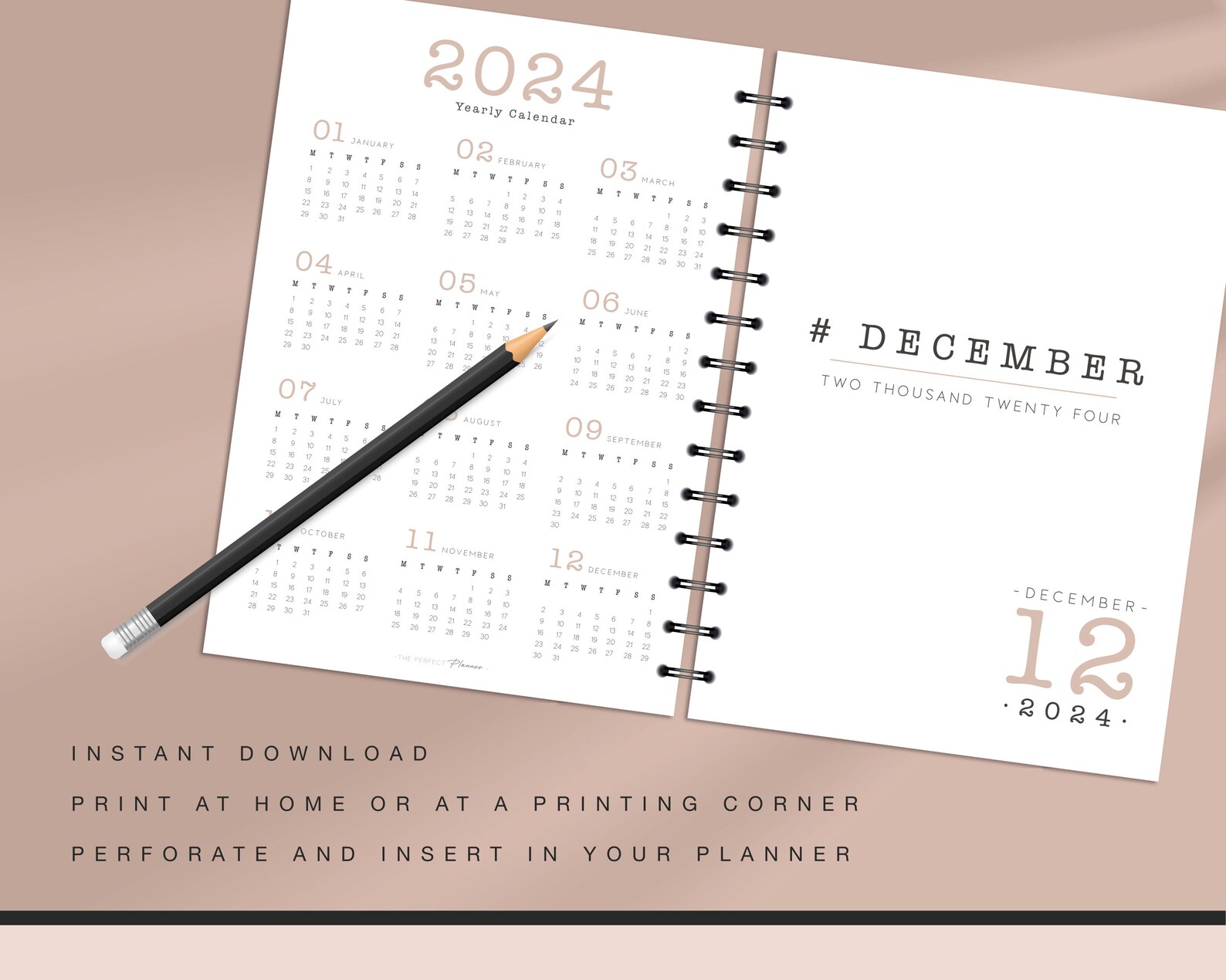 Printable Dividers 2024 for Planners Minimalist Monthly Dashboard ...