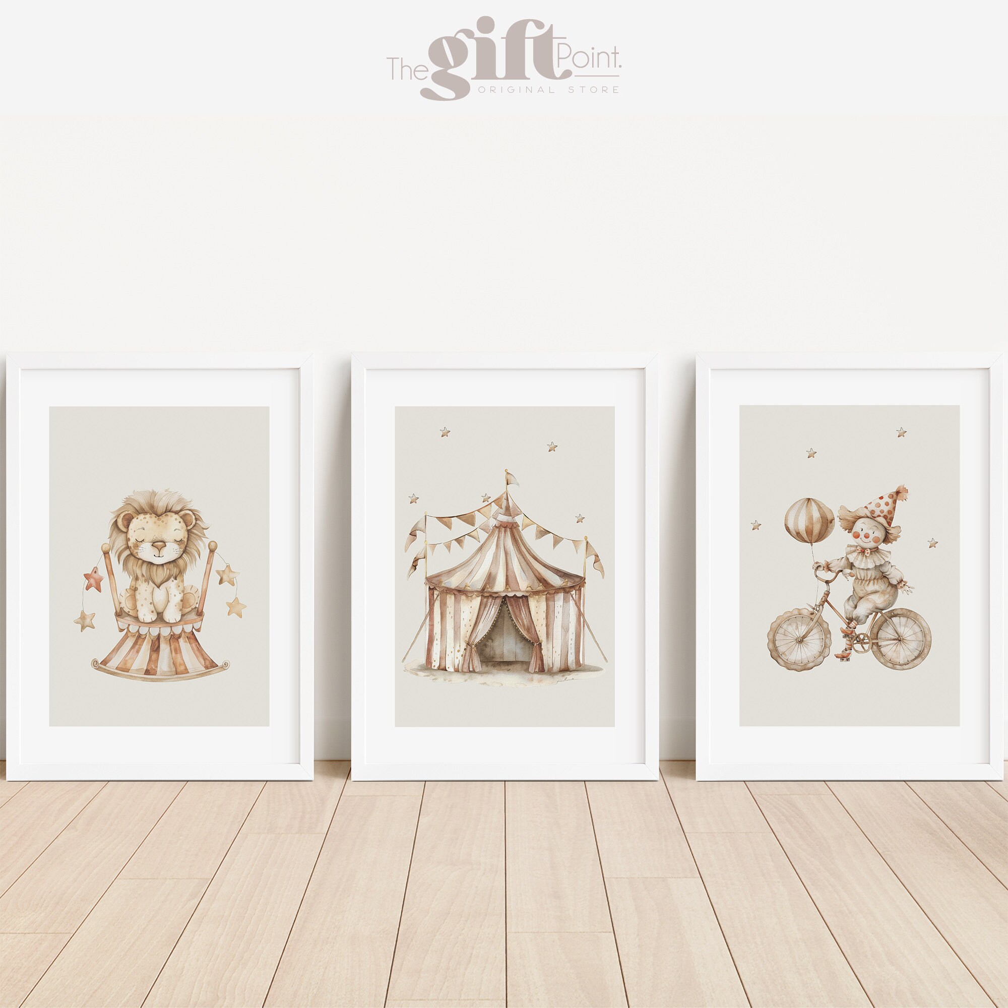 Circus Lion Poster for Children, Watercolor Wall Art for Playroom About ...