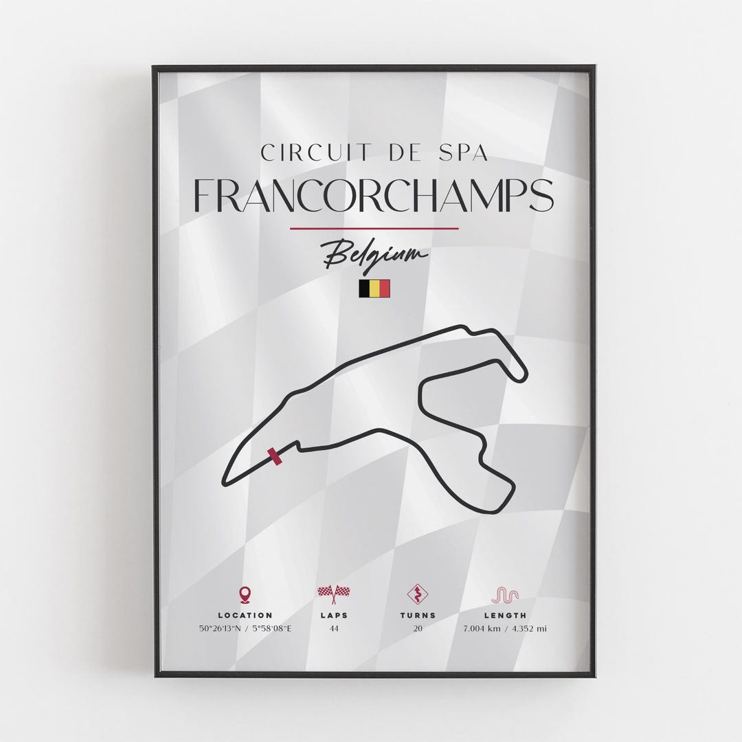 Poster Circuit Automobile De Spa-francorchamps, Affiche Grand Prix De ...