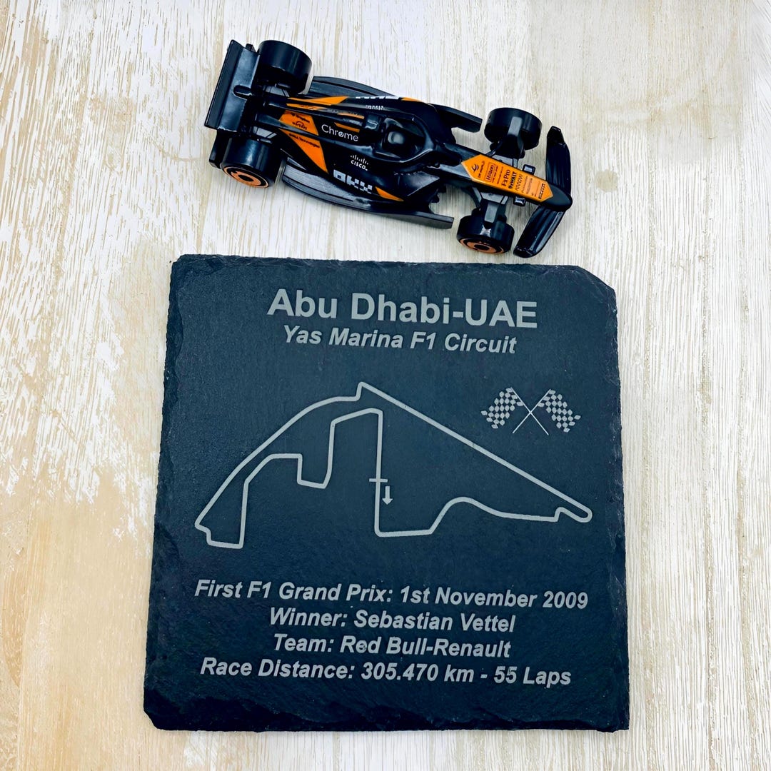 Personalised F1 Engraved Slate Coaster: Formula 1 Fan Xmas Gift. - Etsy