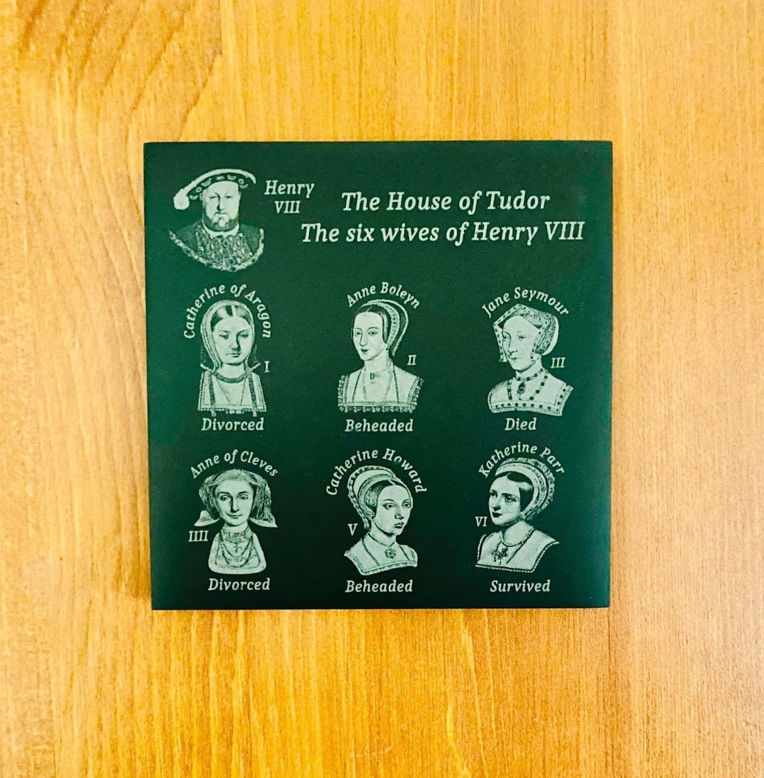 The Six Wives of Henry VIII 8th Birthday Gift for Mum, Engraved Square ...