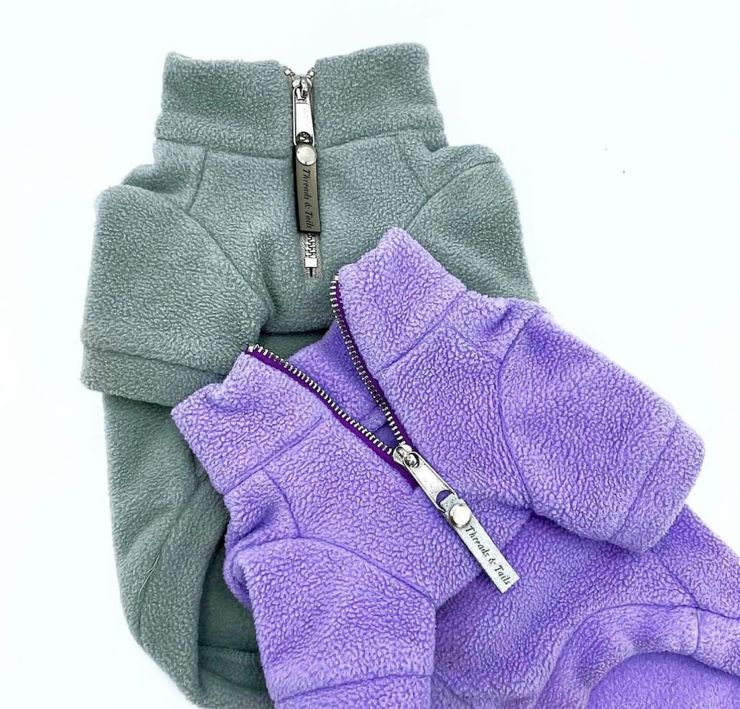Dog Fleece With Zip - Etsy UK